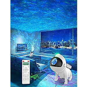 Rossetta Star Projector, Galaxy Projector for Bedroom, Space Dog Galaxy Light Projector LED Desk Lamp with Bluetooth Speaker and White Noise, Night Light for Kids Adults Game Room Decor, Home Office