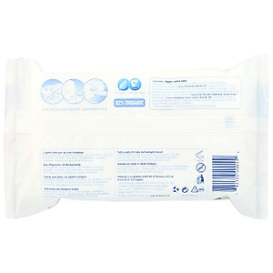 Natracare Organic Cotton Baby Wipes With Essential Oils of Chamomile, Apricot and Sweet Almond Oil (1 Pack, 50 Wipes Total)