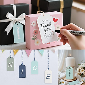 SallyFashion 200 PCS Colored Gift Tags, Hanging Tags with String, Paper Tags for Gifts Arts and Crafts Wedding Birthday Holiday