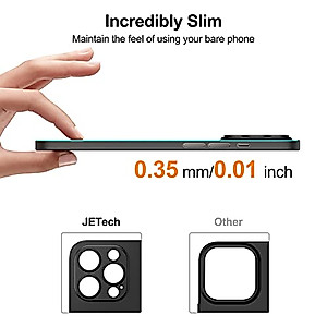 JETech Ultra Slim (0.35mm Thin) Case for iPhone 14 Pro 6.1-Inch, Camera Lens Cover Full Protection, Lightweight Matte Finish PP Hard Minimalist Case, Support Wireless Charging (Black)