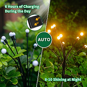 Solar Mushroom Garden Lights for Outside - 30Pcs 21.3 FT 8 Modes Mushroom Night Lights, Waterproof & Energy-Saving Outdoor String Lights Solar Light for Garden Patio Yard Christmas Decor (Yellow-4pc)