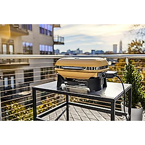 Weber Lumin Compact Outdoor Electric Barbecue Grill, Yellow - Great Small Spaces such as Patios, Balconies, and Decks, Portable and Convenient