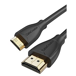 CableCreation Mini HDMI to HDMI Cable 6FT, 4K High-Speed HDMI to Mini HDMI Adapter, Mini HDMI to Standard HDMI for Graphics Card, HDTV, Camera, HDR-XR50, Z6, EOS RP/EOS R/EOS 7D Mark II/XA40, etc
