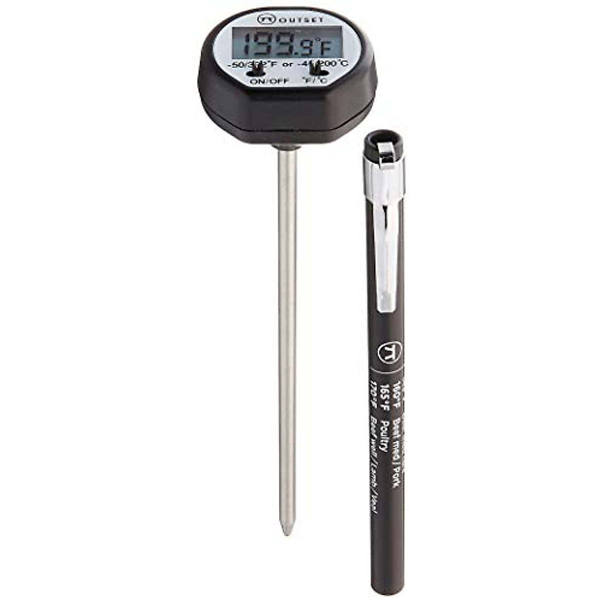 Outset F800 Instant-Read Digital Thermometer,Black