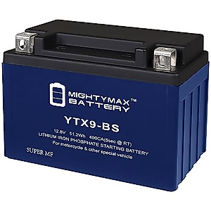 Mighty Max Battery YTX9-BS Lithium Battery Replaces Duralast Motorcycle PowerSport
