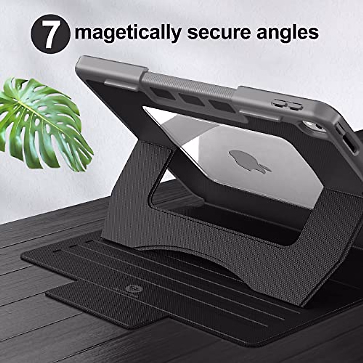 OCYCLONE Protective Case for iPad Air 3rd Generation and iPad Pro 10.5 inch, 7 Viewing Angles Magnetic Stand with Pencil Holder, Black