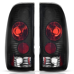 AUTOSAVER88 Tail Lights Compatible with 1997-2003 Ford F-Series F150 (Fits Styleside Models ONLY), 2004 F150 Heritage, 1999-2007 Ford F-250 F-350 F-350 Super Duty Pickup Truck Smoke Lens