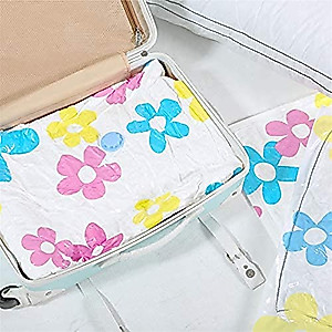 YFQHDD 9Pcs Thickened Vacuum Storage Bag, Reusable Blanket Quilt Storage Bag 4 Large 4 Medium with Hand Pump