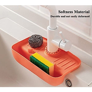 softness Sponge holder for kitchen, kitchen accessories, kitchen organizer, kitchen sink caddy, drying rack, soap, bathroom, quick drying, TPU, multicolors available (White)