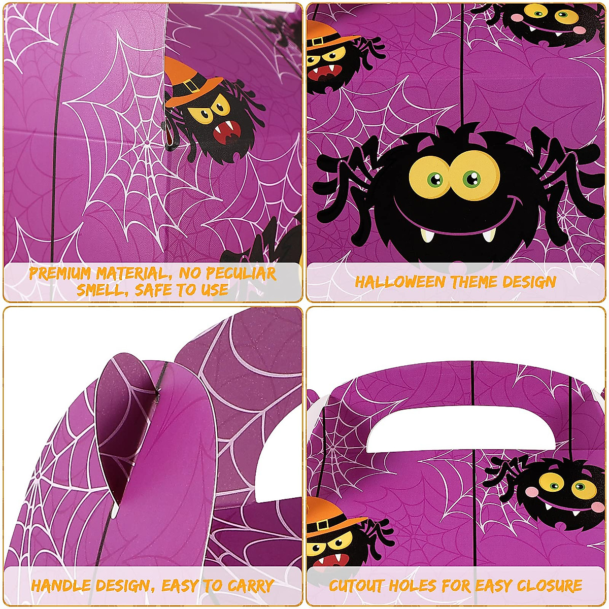 Halloween Boxes for Treats 24pcs Halloween Goodies Boxes Cardboard Cookie Candy Containers for Party Favors Classroom Home Office