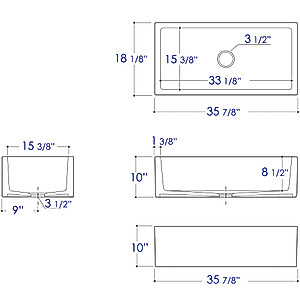 ALFI brand AB3618HS-BM Kitchen Sink, Black Matte