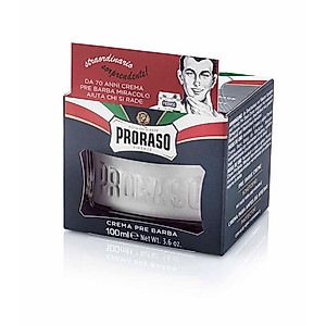 Proraso Pre-Shave Conditioning Cream for Men, Protective Formula for Dry Skin with Vitamin E and Aloe Vera, 3.6 oz