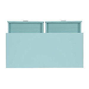 Linon Home Décor Jaycee Blue Writing Desk, 20"D x 44"W x 30"H, Blue