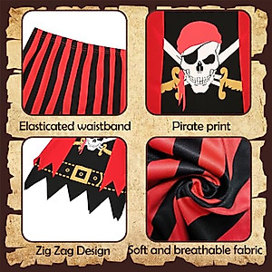 Lingway Toys Kids Pirate Costume,Pirate Role Play Dress Up Completed 8pcs Set for Kids 5-6years