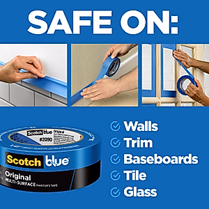 ScotchBlue 2090-36NC Original Painter's Tape, 1.41" Width, Blue