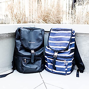 One Girl Savvy Outdoors Cooler Backpack | Durable, Lightweight, Stylish Design, High-Density Insulation Material & Leak-Proof | Perfect for Events, Picnics, Beach Activities, Hiking & More, Stripes