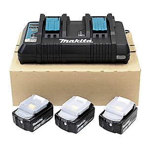 Makita - Power supply kit, DC18RD dual charger, 3 x 18V-5Ah batteries, 198458-6