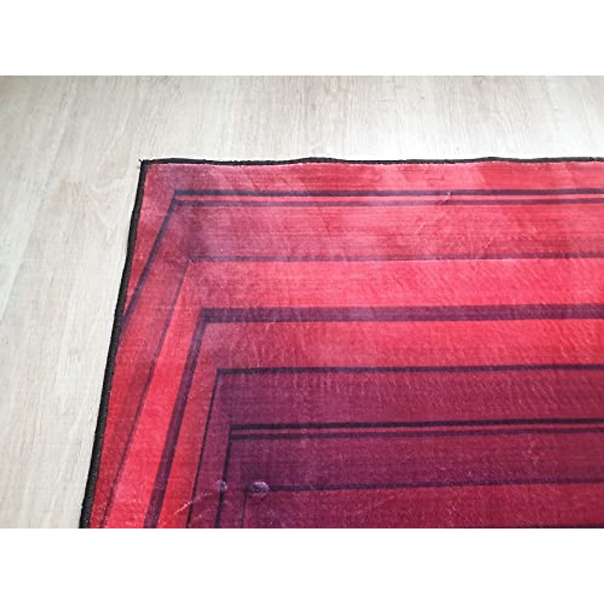 3D Vortex Rug, 3D Illusion Rug, Red Rectangular Illusion Rug, Vortex Illusion Carpet, 3D Effect, Optical Illusion (47”x70”)=120x180cm