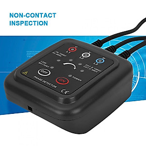 Wisoqu Phase Rotation Monitor Magnetic Base Phase Meter Phase Sequence Meter AC 70-1000V