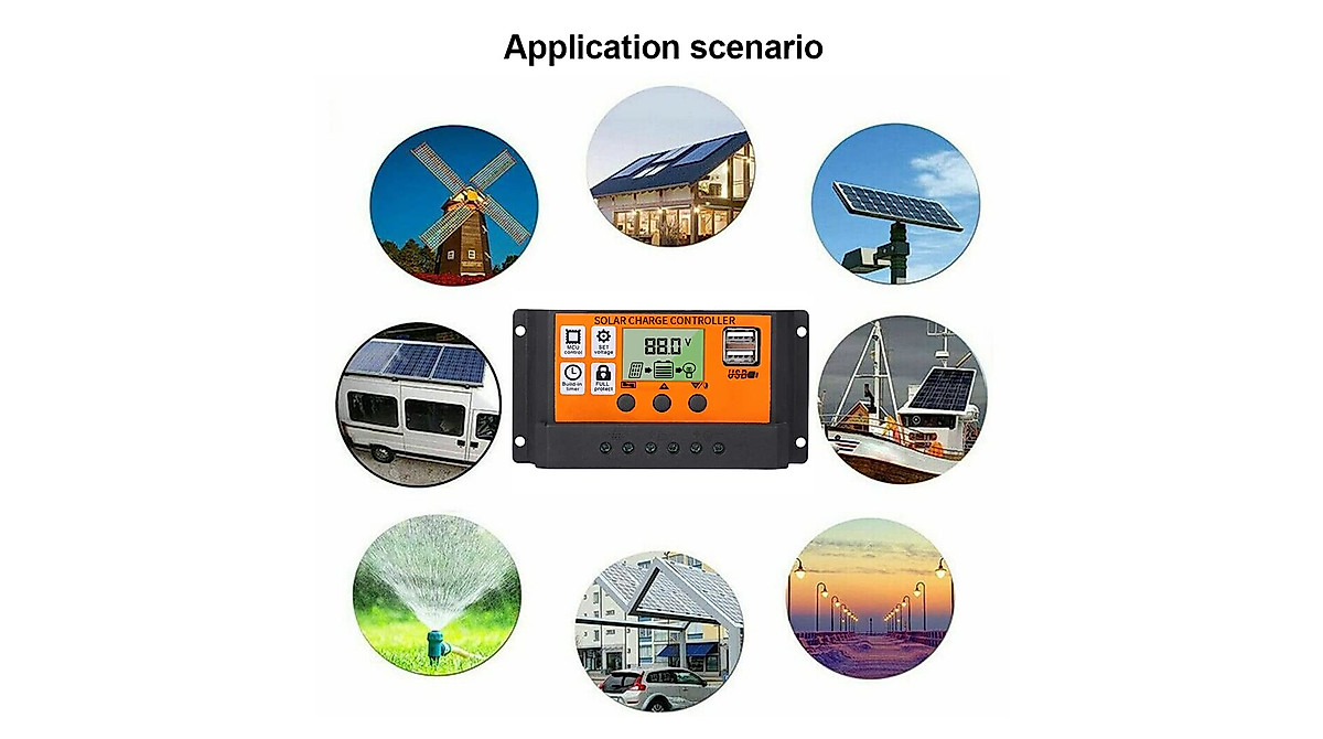 100A Solar Charge Controller with USB Dual Port
