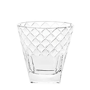 Barski - European Glass - Double Old Fashioned Tumbler Glasses - Uniquely Designed - Set of 6-11.5 oz. - Made in Europe