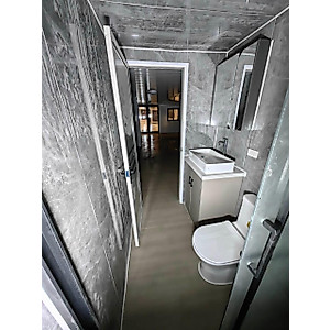 Mingyu Prefabricated Mobile Home Container House with Windows and Doors (Large, Gray)