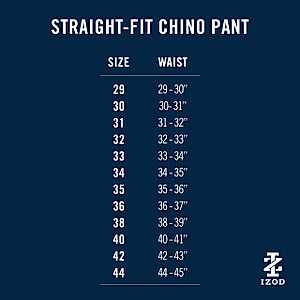 IZOD Men's Saltwater Stretch Flat-Front Chino Pants, Cadet Navy Strt, 38W x 29L