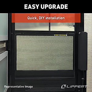 Lippert 859792 Screen Defender RV Entry Door Screen Protector, 26-inch Door (22.5" Screen Kit) , Black