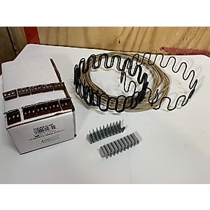 Galaxy Supply Inc. Zig Zag- Springs 11 Gauge 21 x 4 pcs,Plus Special Package 10 pcs 7 Holes Clip +20 pcs Stay Wire Clips + 10 feet of Springing Wire for All Upholstery Use, Black