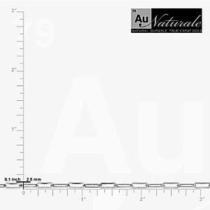 14k White Gold Paperclip Link Chain Bracelet (2.5 mm, 7 inch)