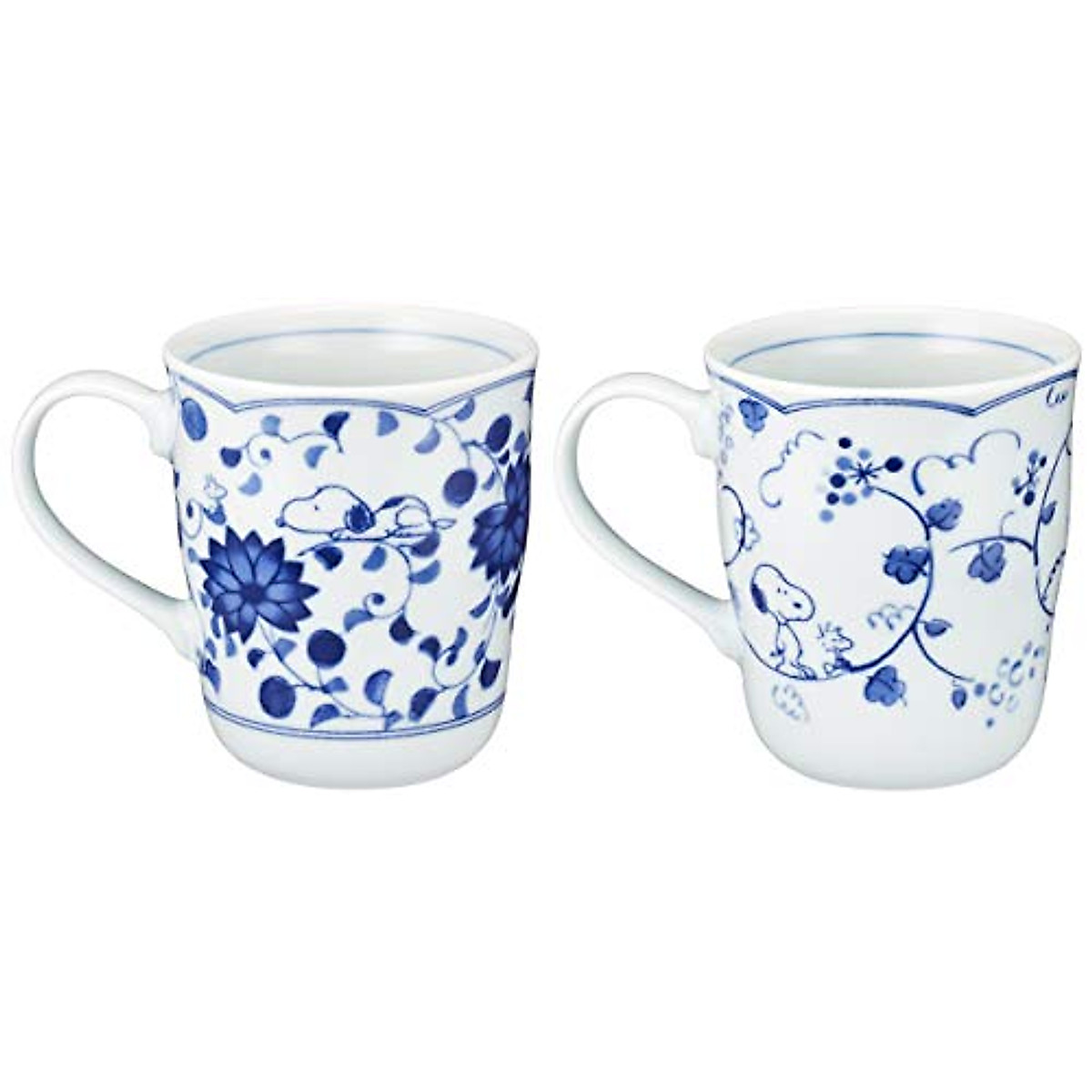 Sunupii 630740 Indigo Arabesque Pair Mug Set, Arabesque / Grape (Comes in a Gift Box), Mother's Day, Gift, Gift