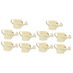 10 pcs Pour and Sprinkler Can Mini Spout Galvanized Plant Portable Yard Tin Pot Succulents Long Bucket Small for Cans Shabby Spray Kettle Display Metal Watering Sturdy