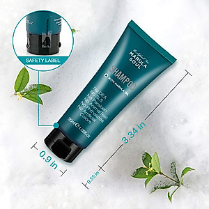 OPPEAL Marula Soul Travel Size Toiletries 5-Piece Set | 1 oz Shampoo, Conditioner, Body Wash & Body Lotion, Facial Soap | Ambergris Scent | 150 Pcs Total | Ample Bulk for Guests