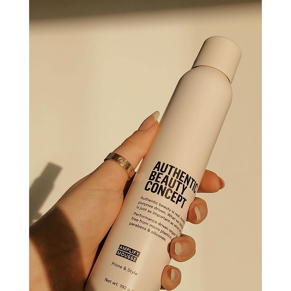 Authentic Beauty Concept Amplify Mousse | Volumizing Mousse | Lightweight Medium Hold Styling | Heat Protection | All Hair Types | Vegan & Cruelty-free | Silicone-free | 6.7 oz