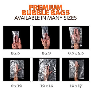 PackageZoom Bubble Pouch Out Bags | Clear 6.5 x 8.5 Inch Self Sealing Bubble Cushion Bags for Shipping, Packing, Storage, Moving | 20 Pack
