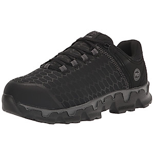 Timberland PRO Men's Powertrain Sport Alloy Safety Toe Static Dissipative Industrial Athletic Work Shoe Boot, Black/Grey, 9 Wide