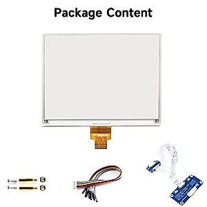 waveshare 5.83inch E-Ink Display HAT Compatible with Raspberry Pi 4B/3B+/3B/2B/B+/A+/Zero/Zero W/WH/Zero 2W Series Boards 648×480 Resolution Red/Black/White Three-Color SPI Interface