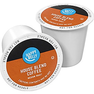 Amazon Brand - Happy Belly Medium Dark Roast Coffee Pods, House Blend, Compatible with Keurig 2.0 K-Cup Brewers, 100 Count