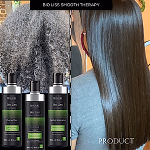 Biovore Professional Bio Liss Keratin Hair Treatment kit 10.6 oz - 300 ml | Smoothing brazilian keratin treatment for sloons| Silky Smooth Hair Rejuvenation with Natural Ingredients