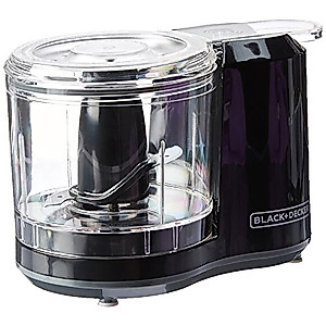 Black+Decker HC150B 1.5-Cup One-Touch Electric Food Chopper, Capacity & Rice Cooker, 6-cup, White
