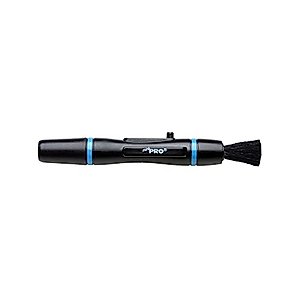 LENSPEN MiniPro. Professional Small, Lightweight Camera Lens Cleaning Pen with Carbon Compound Technology and Retractable Brush for Removal of Fingerprints, Grease and Dust from any Optical Device, black