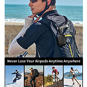 AKIKI [5 in 1] for Airpods Pro Case Cover 2022/2019 with Cleaner kit&Replacement Eartips(XS/S/M/L), Soft Silicone Protective Cover with Keychain and Magnetic Anti-Lost Straps (Black)