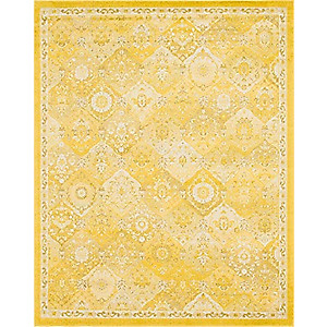 Unique Loom Penrose Collection Area Rug - Blake (8' x 10' Rectangle, Yellow/ Beige)