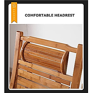Lounge Chair, Balcony Home Lounge Chair, Rocking Chairs for Adults Wooden Bamboo Stable Comfort Garden Deck Chairs Load-Bearing 200kg (Color : Wooden Chair)
