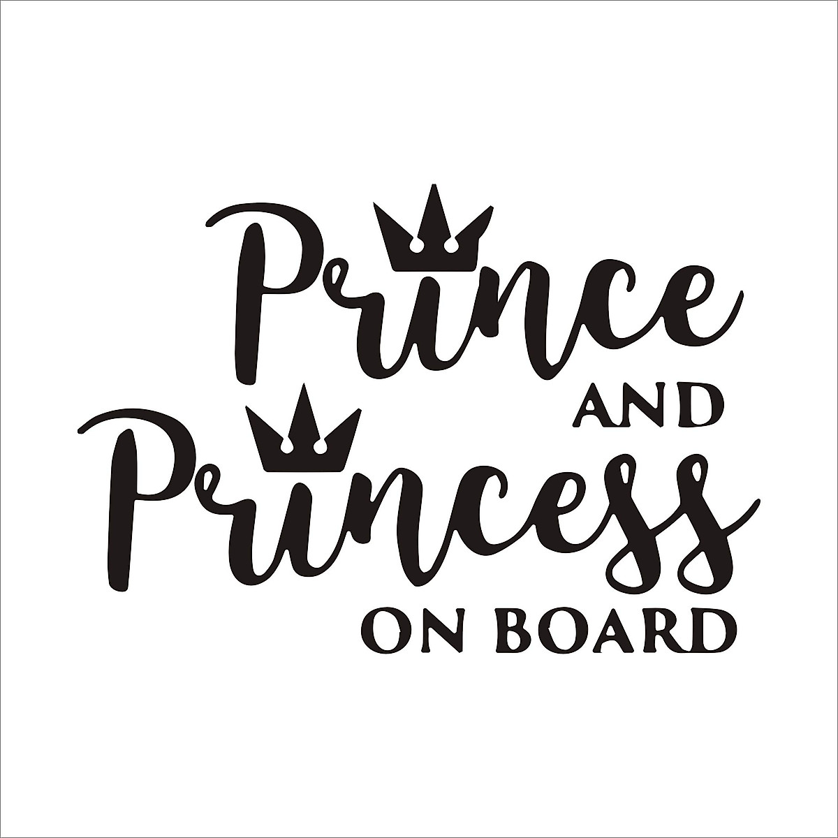 Meitinalife Prince and Princess on Board Car Stickers and Decals Baby Kids ON Board Stickers Baby in Car Styling Bumper Sticker Windshield Window Vinyl Decal for Car Body Door Decor 4.33"x6.29" (Dazzle)