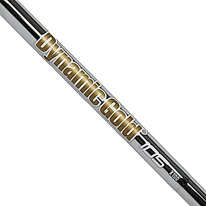 TRUE TEMPER Dynamic Gold 105 Iron Steel Shaft Set (Choose Flex and Quantity) - .355" Tapered Tip (4-PW Set (7 Shafts), Stiff)