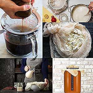 YJL Cheesecloth for Straining, 54 Sq Feet, 100% Cotton Grade 90 Unbleached Cheesecloth, Fine Cheesecloth | 6 Yards Cheese cloths for Cooking | Straining | Canning | Steaming and Reusable Cheesecloth