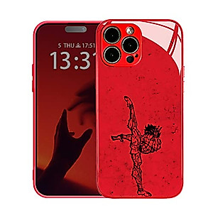 Akatxezy Baki Hanma Individual Anime Role Phone Case - Show Your Unique Taste - Manga Character Cover TPU Tempered Glass Shell for iPhone 15