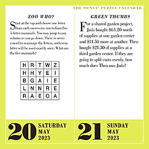 Mensa 365 Brain Puzzlers Page-A-Day Calendar 2023: Word Puzzles, Logic Challenges, Number Problems, and More
