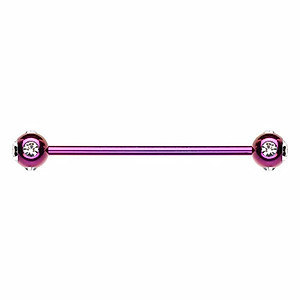 Colorline PVD Aurora Gem Ball WildKlass Industrial Barbell